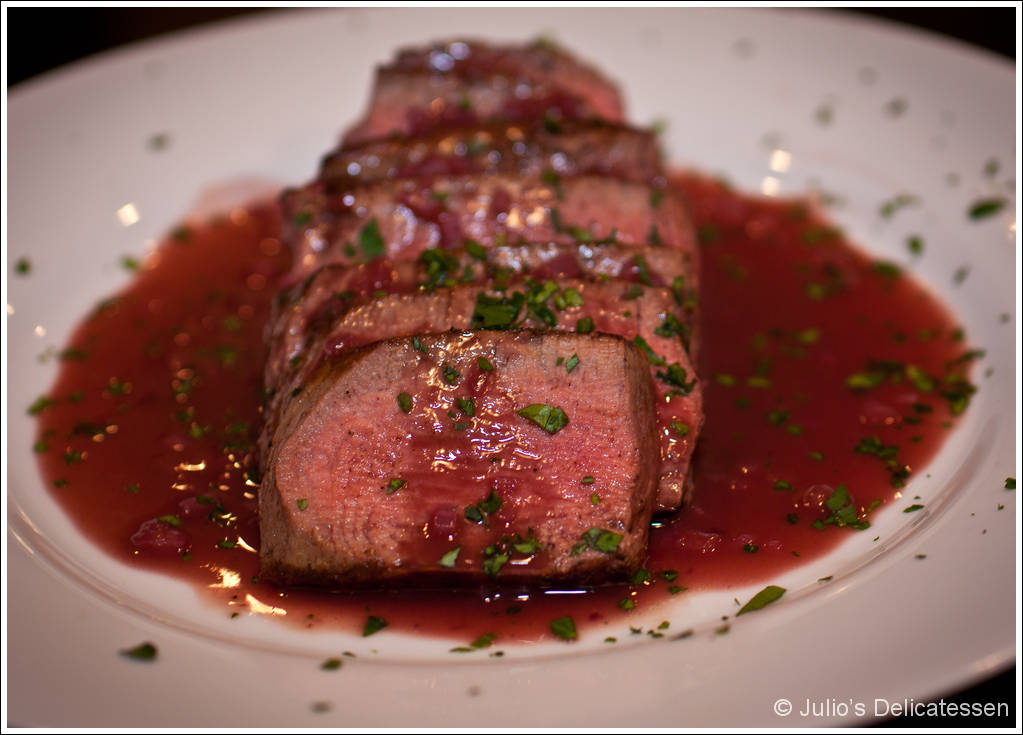 Filet with Red Wine Sauce | Julio's Delicatessen