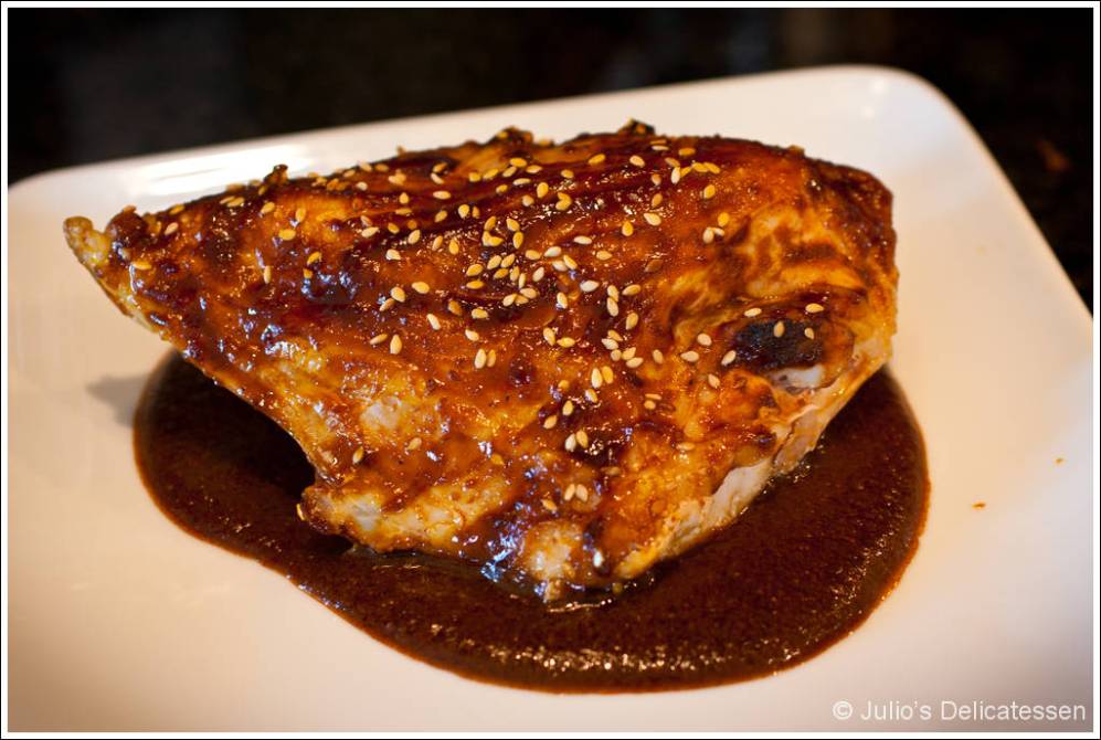 Lacquered Chicken with Red Mole | Julio's Delicatessen